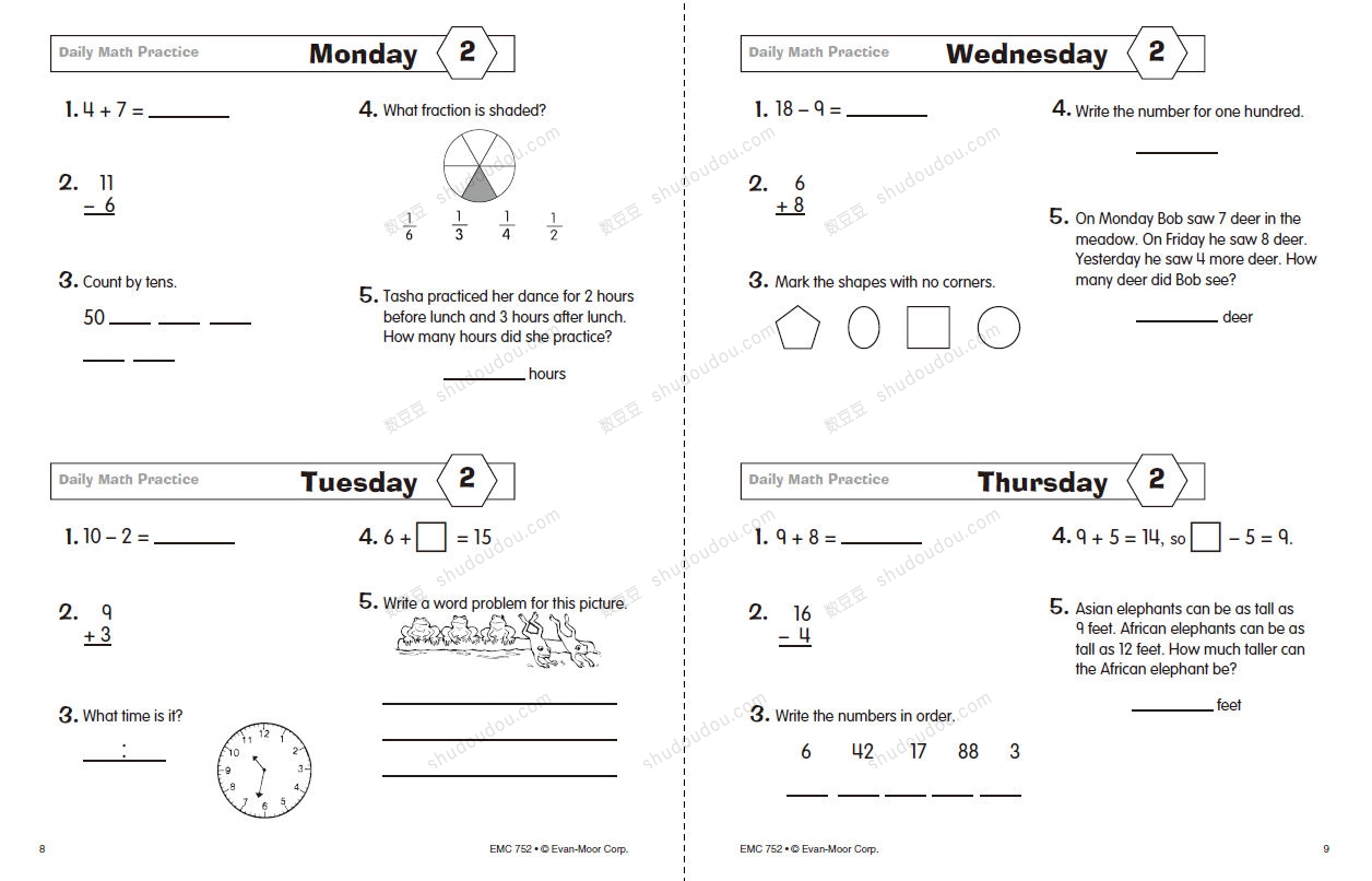 Evan Moor Daily Math Practice G1 G6 6 PDF 